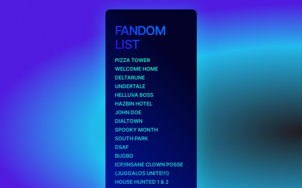 FANDOM LIST